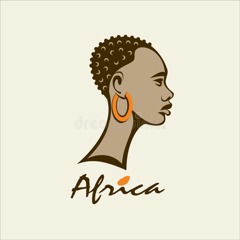 Profile of Beautiful African Woman Stock Vector - Illustration of ...