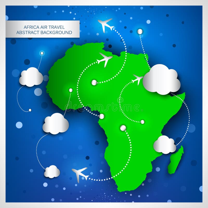 Vector Map of Africa with Flags and Location on World Map Stock Vector ...