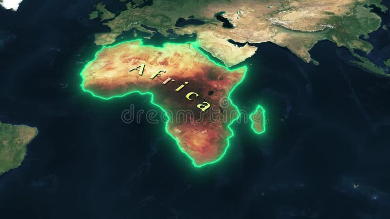 Africa Map stock footage. Video of motion, globe, animation - 294250374