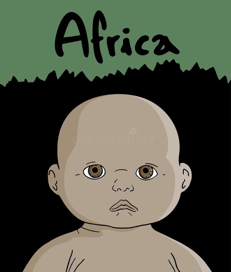 Africa Child stock vector. Illustration of hungriness - 14477306