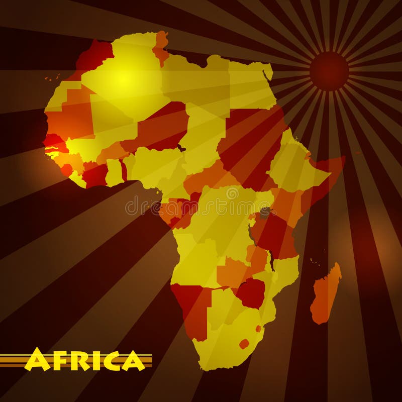 Africa. Dark continent stock vector. Illustration of graphic - 42343629