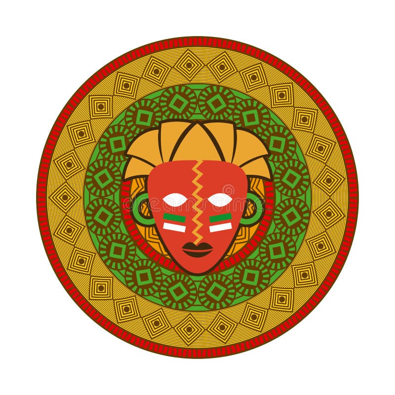 African Shield Ethnicity Icon Stock Vector - Illustration of layout ...