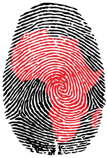 Africa-fingerprint stock vector. Illustration of macro - 4308302