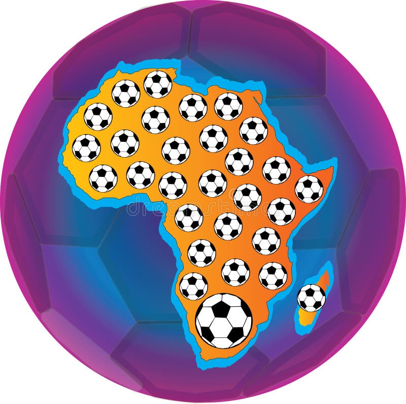 Africa Footballs stock vector. Illustration of open, shoes - 13374986