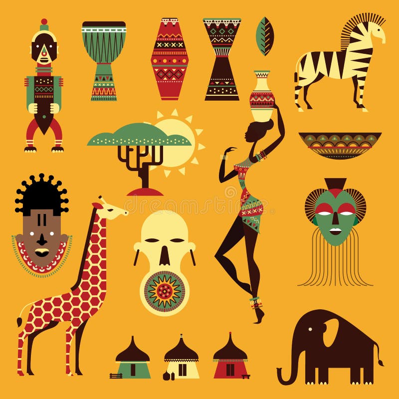 Africa icons stock vector. Illustration of home, music - 31275408