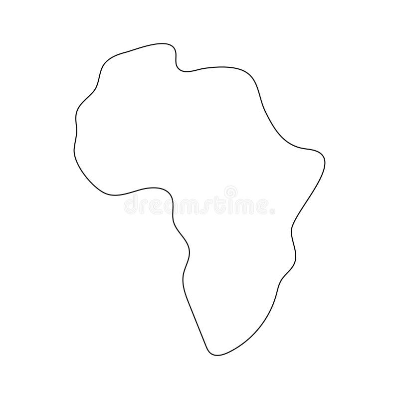 Africa line continent stock illustration. Illustration of history ...