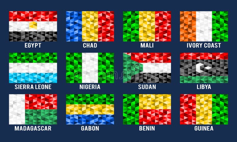 Poly Chad Flag Vector Illustration Stock Illustrations – 11 Poly Chad ...