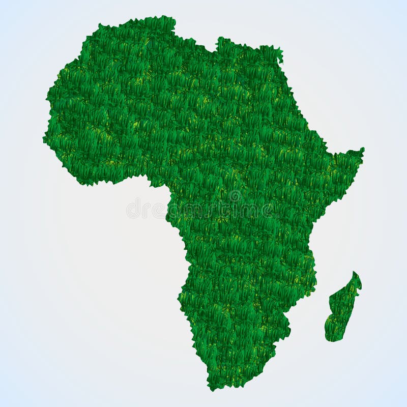Africa Map From Grass Stock Vector Illustration Of Agriculture 61529709
