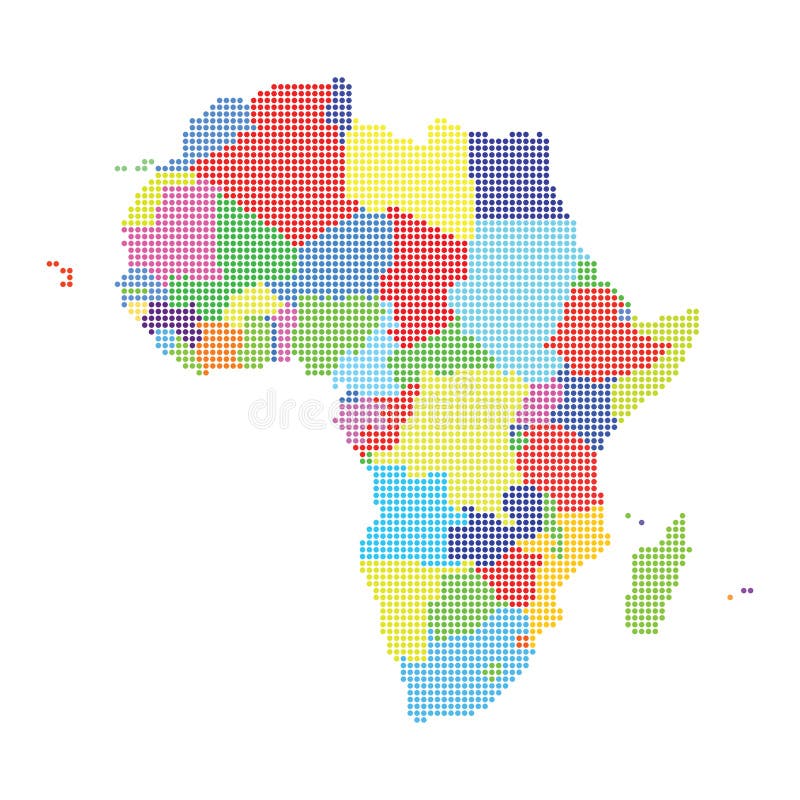 Africa Map Made from Halftone Dot Pattern Stock Vector - Illustration ...