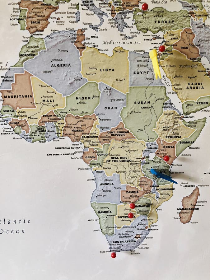 Travel Map with Push Pins stock photo. Image of pins - 13692432 Travel Map with Push Pins stock photo. Image of pins - 13692432