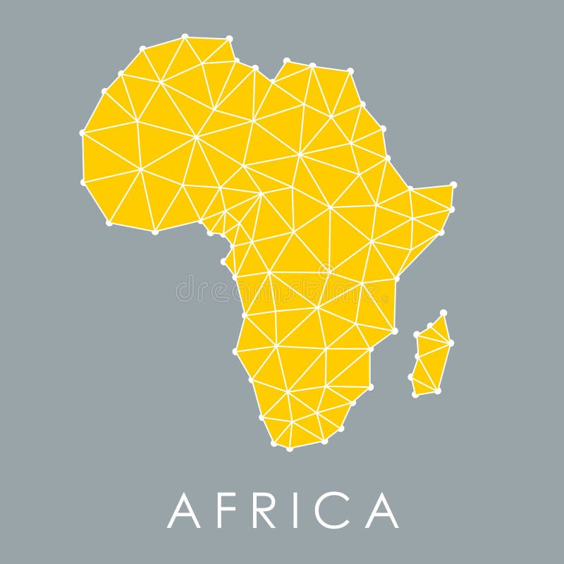 Africa map vector stock vector. Illustration of geometry - 119074798