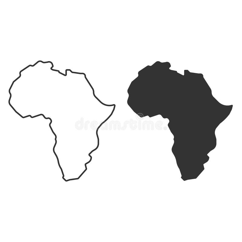 Africa Map Vector Icon. Simple Flat Design Stock Illustration ...