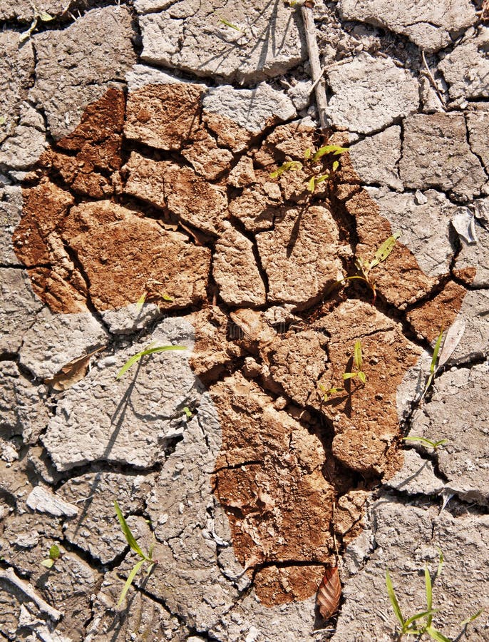 Africa Profile on Dry Earth Stock Photo - Image of dark, life: 26802472
