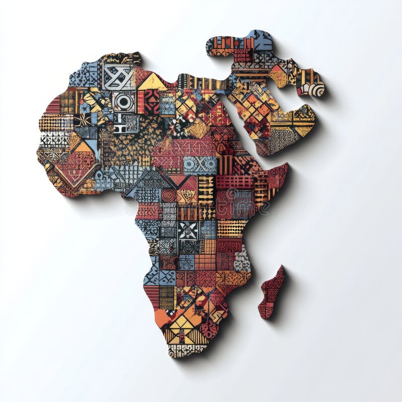 Africa is Represented by a Vibrant Illustration for Africa Day, Created ...