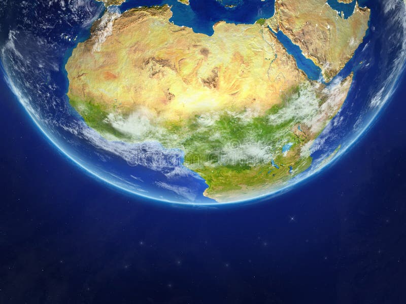 Africa from space on Earth stock illustration. Illustration of ...