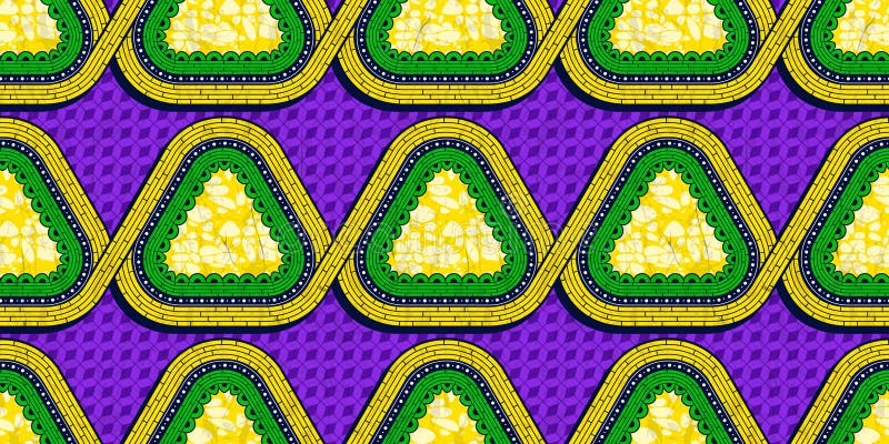 African Abstract Textile Triangular Fabric Seamless Pattern 5 Stock Illustration - Illustration ...