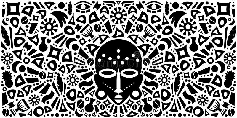 African Abstract Tribal Illustration Stock Vector - Illustration of ...