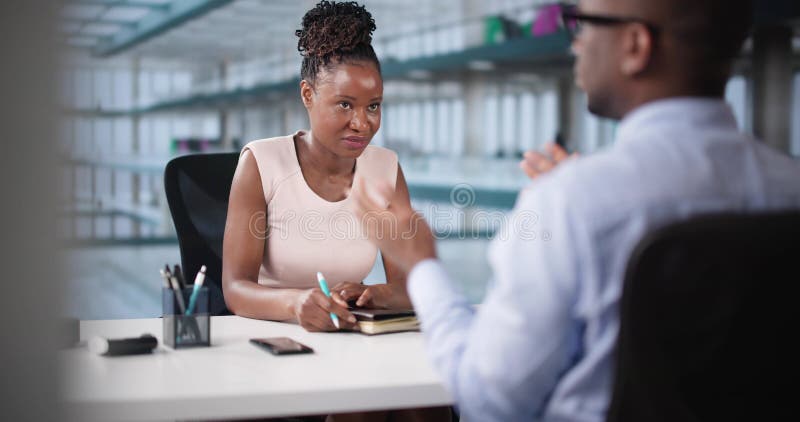 African American in Business Job Interview Stock Image - Image of ...