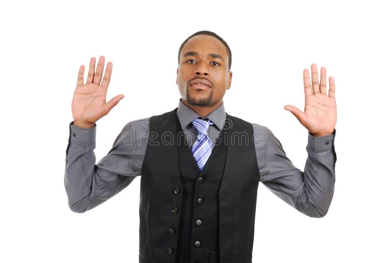 African American Business Man Pledging Stock Photo - Image of ...