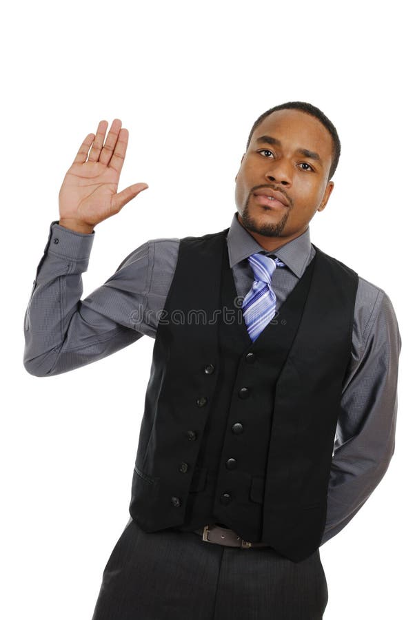 Business man pledging stock image. Image of business, male - 9998935