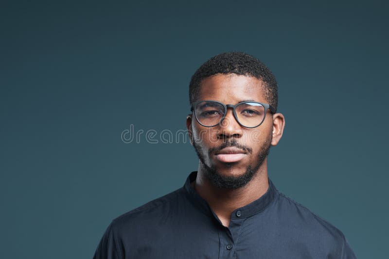 African American Businessman Wearing Glasses Stock Image Image Of