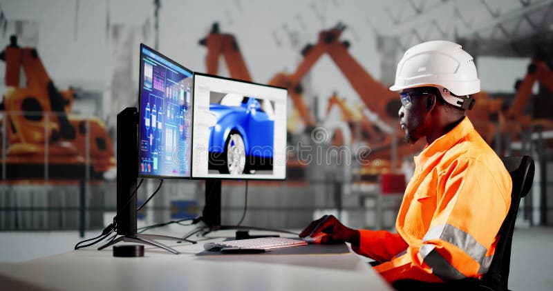 African American Coder Using Computer at Desk Stock Image - Image of ... African American Coder Using Computer at Desk Stock Image - Image of ...