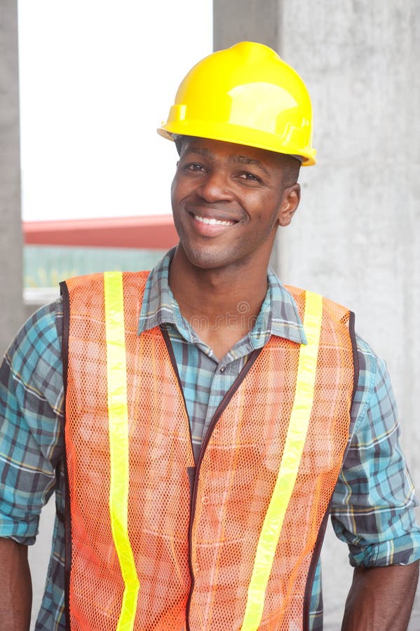 African American Construction Worker Stock Image - Image of worker ...