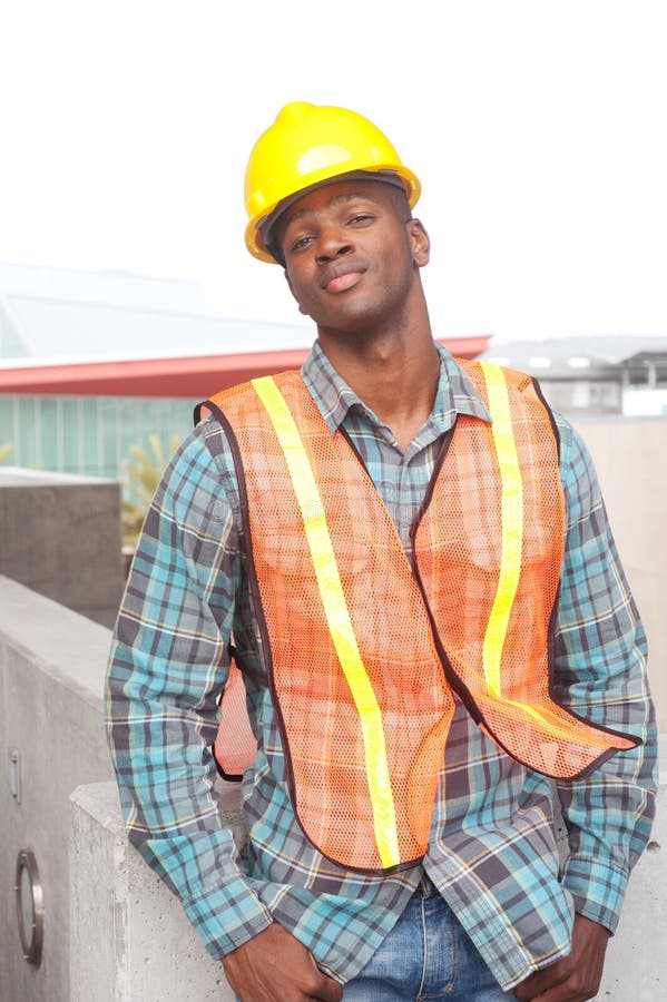 African American Construction Worker Stock Photo - Image of building ...