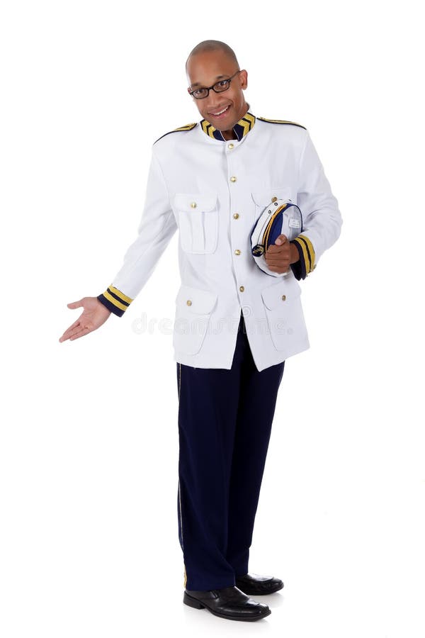 African American Cruise Ship Steward, Salute Stock Image - Image of ...