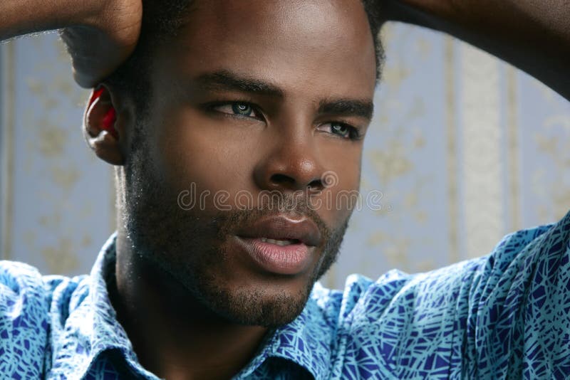 African American Cute Black Young Man Portrait Stock Photo - Image of ...
