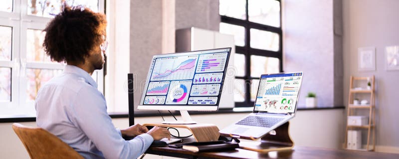 African American Data Analyst Stock Photo - Image of advisor, desk ...