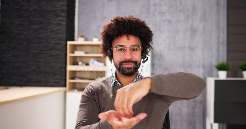 African American Deaf Man stock image. Image of conference - 267067243