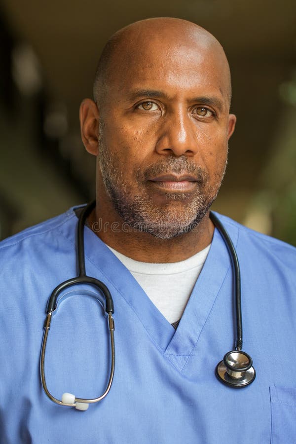 African American Doctor stock image. Image of front, males - 59598009