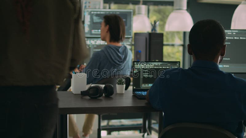 It admin writing AI script stock video. Video of technician - 291446261