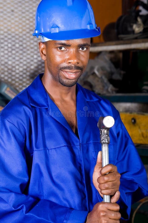 African American Factory Worker Stock Photo - Image of engineer, hammer ...