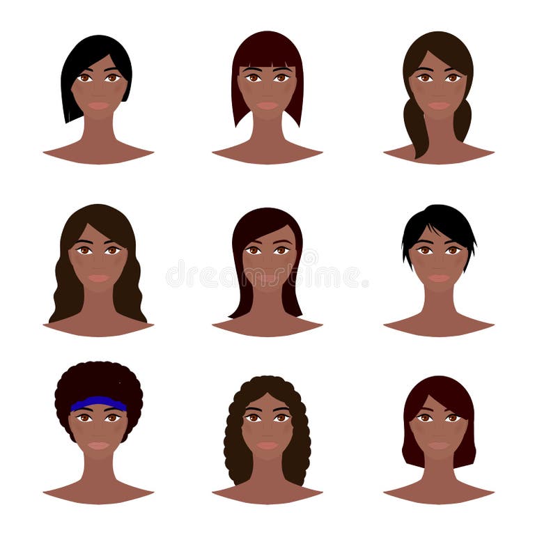 African American Girls Avatar Stock Illustrations 499 African