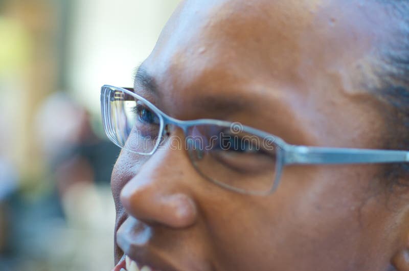 African American with Glasses Stock Photo - Image of mixed, black: 7729368