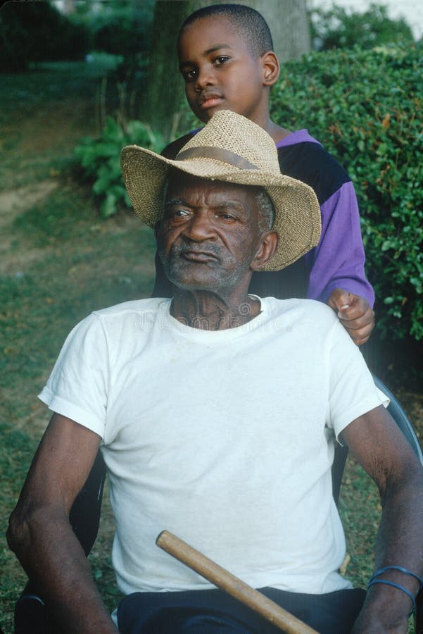An African-American Grandfather and Grandson Editorial Stock Photo ...