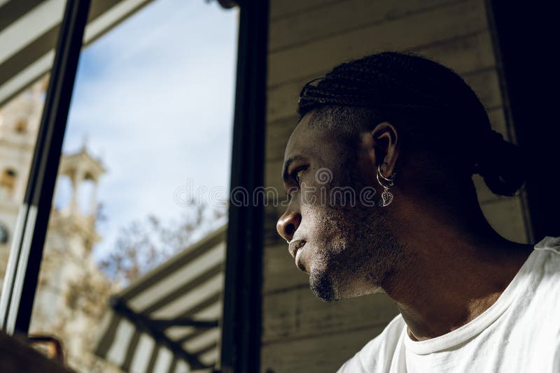 African American Guy in Profile Stock Photo - Image of ethnicity ...