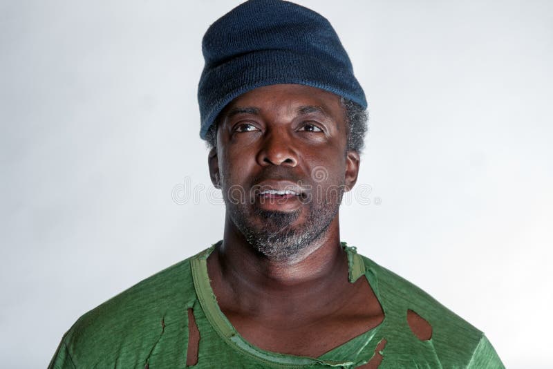 African American Homeless Man Stock Photo - Image of people ...