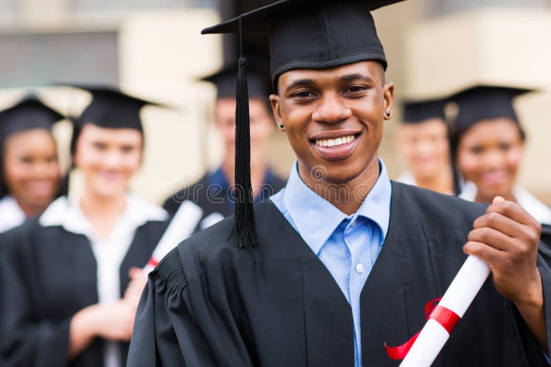 African American Male Graduate Stock Image - Image of adult, academic ...