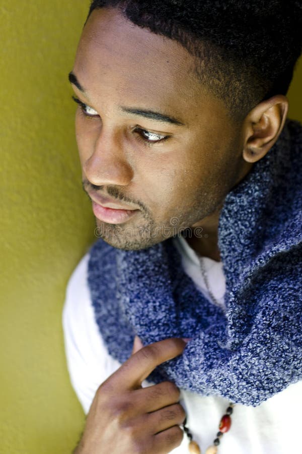 African-American Man, Peeping Stock Photo - Image of american, eyes ...