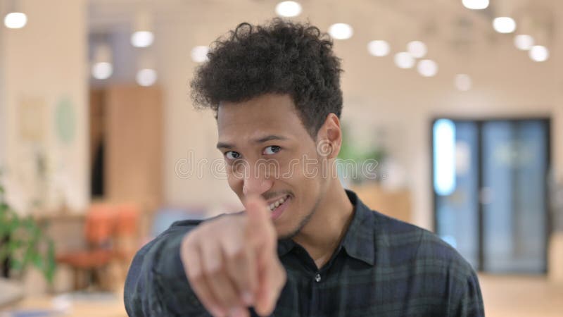 African American Man Pointing at Camera Stock Image - Image of customer ...