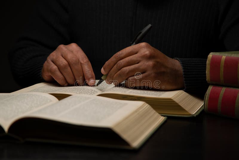 African American Man Studying at Desk with Books Stock Photo - Image of ... African American Man Studying at Desk with Books Stock Photo - Image of ...