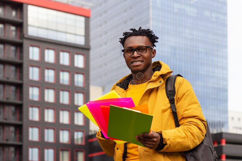 African American Man Studying Science in University Knowledge Stock ...