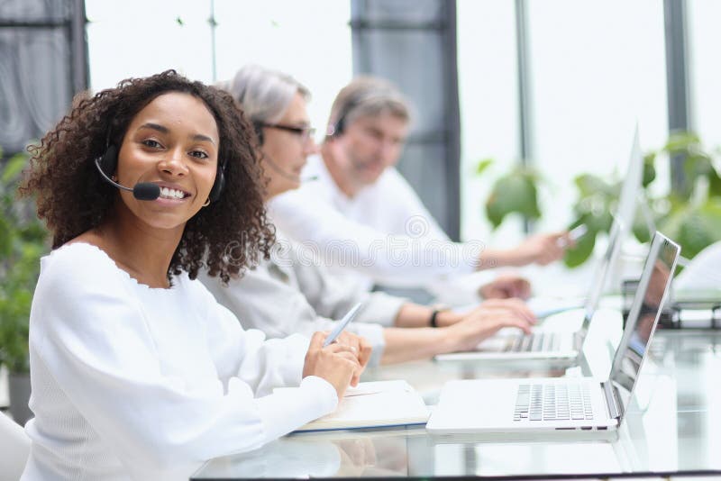 African American Hr Team Welcoming Female Applicant at Job Interview ...