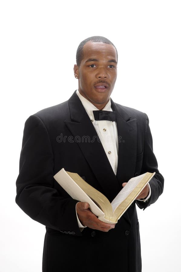 African American Preacher Giving Sermon Stock Image - Image of young ...