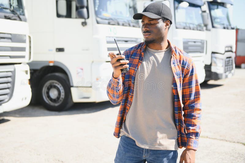 African American Professional Truck Driver Stock Photo - Image of ...