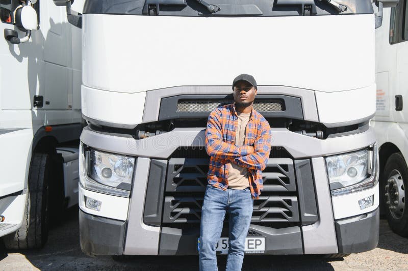 African American Professional Truck Driver Stock Photo - Image of ...
