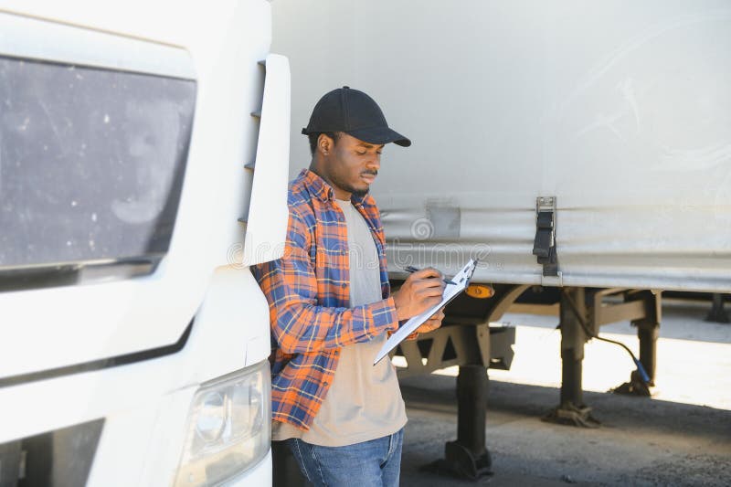 African American Professional Truck Driver Stock Photo - Image of ...